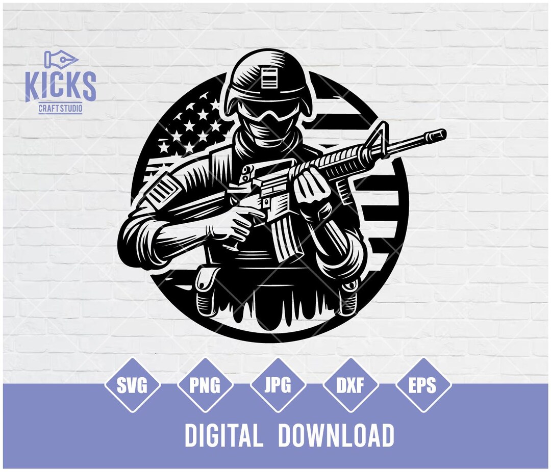 American Soldier SVG, US Military Svg, US Army Svg, Us Troops Svg ...