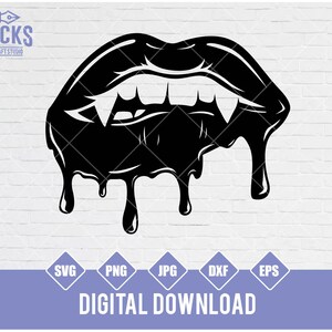 Vampire SVG, Halloween Svg, Halloween Vampire Lips Svg, Drip Svg, Svg ...