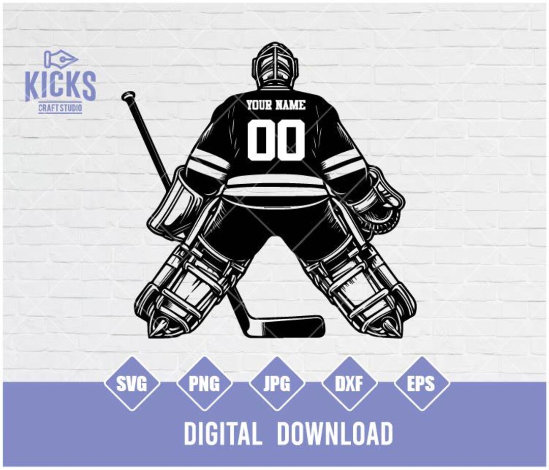 Goalie Player Svg, Personalized Name Svg, Goalkeeper Svg, Ice Hockey ...