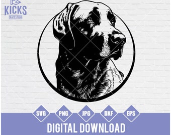 Retriever Labrador Template | PDF and PNG for Hand Cutting | SVG for ...