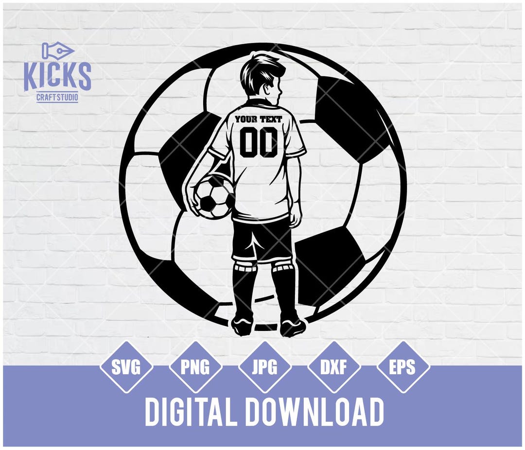 Soccer Kid Player Svg | Personalized Name Svg | Soccer Kid Svg | Soccer ...