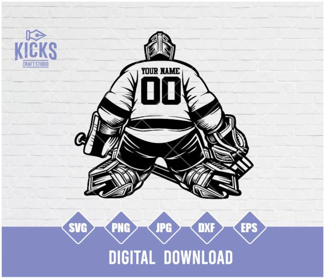 Goalie Player Svg, Personalized Name Svg, Goalkeeper Svg, Ice Hockey ...