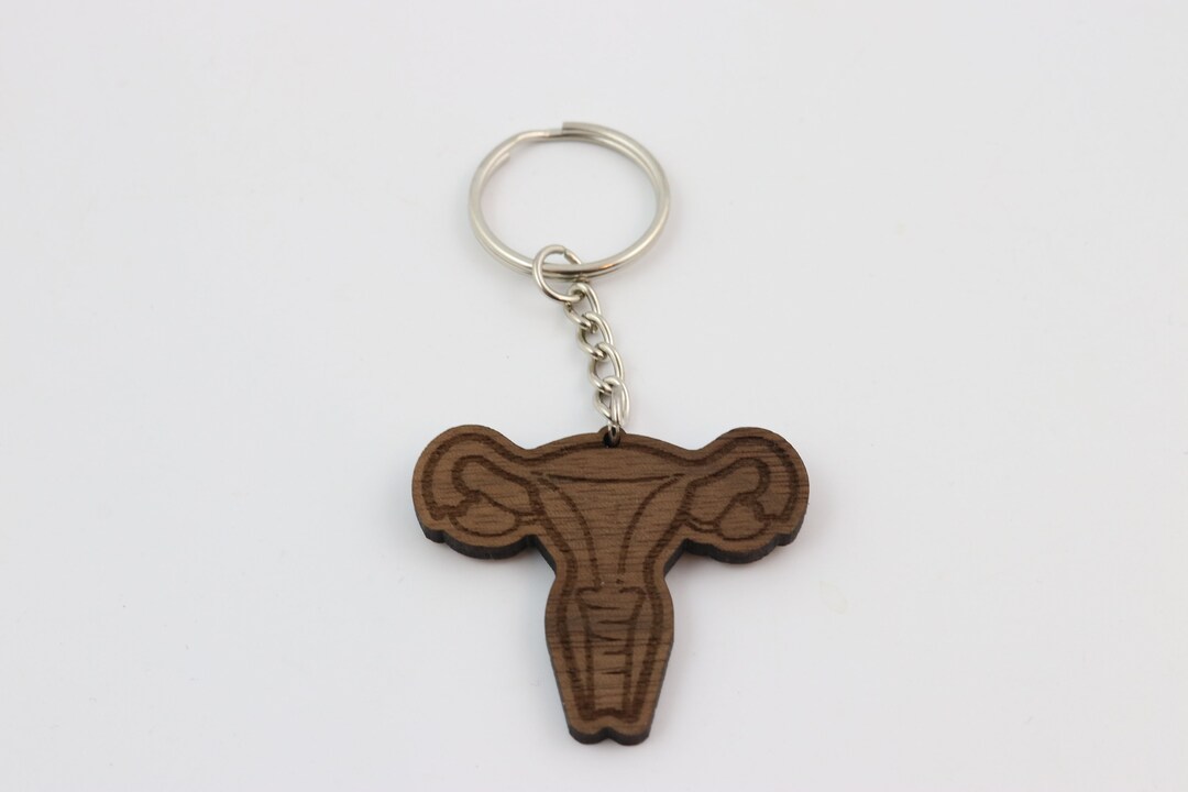 Uterus Keychain Wooden Anatomical Keychain - Etsy