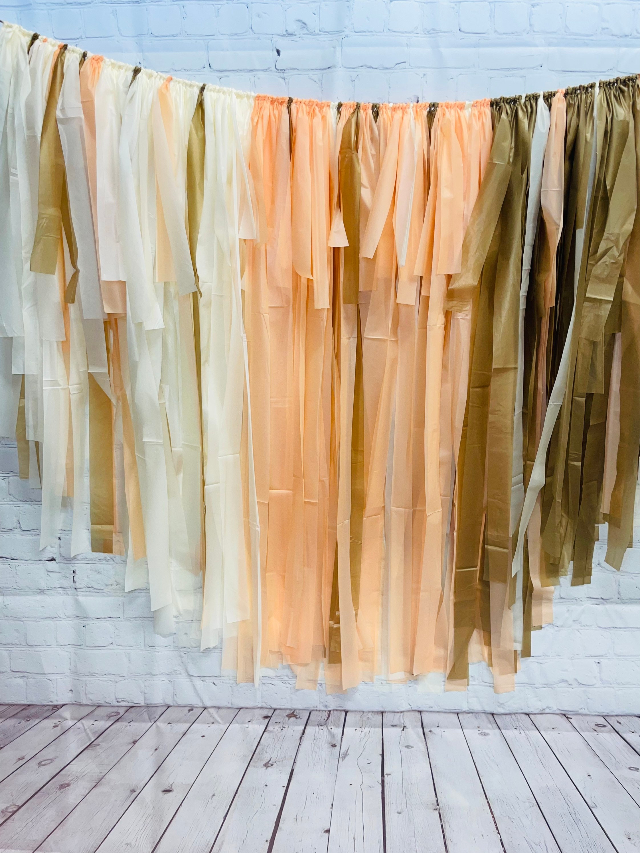 Neutral Backdrop Muted Backdrop Plastic Tablecloth Fringe - Etsy