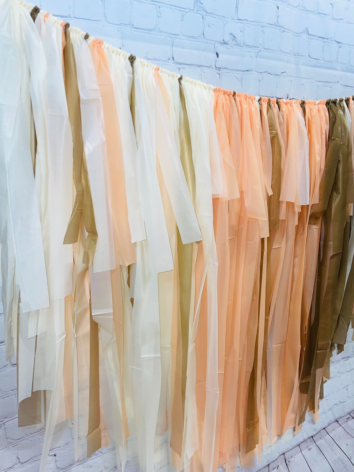 Neutral Backdrop Muted Backdrop Plastic Tablecloth Fringe - Etsy