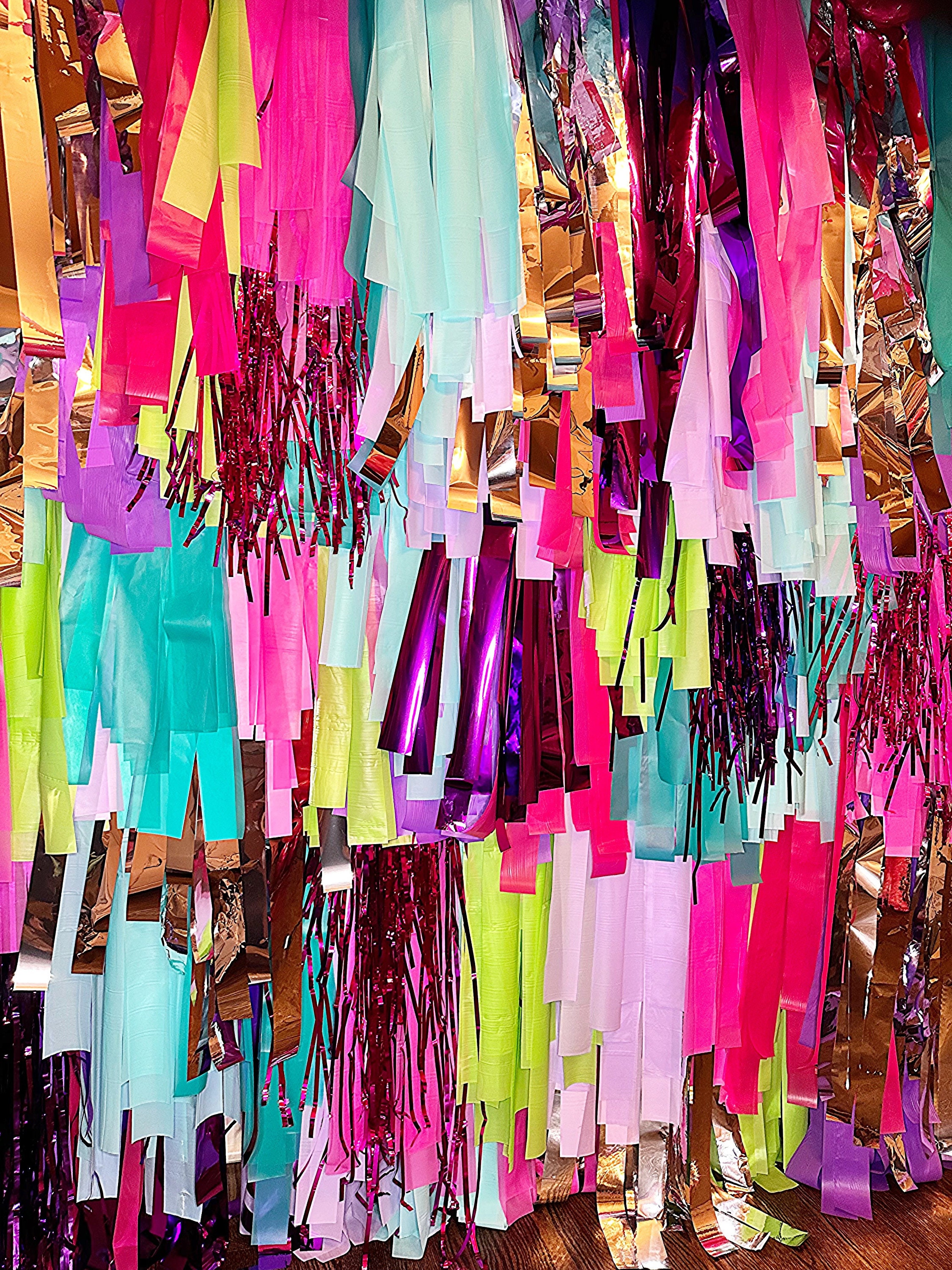 Bright & Fun Backdrop, Streamer Backdrop, Streamer Wall, Streamers ...