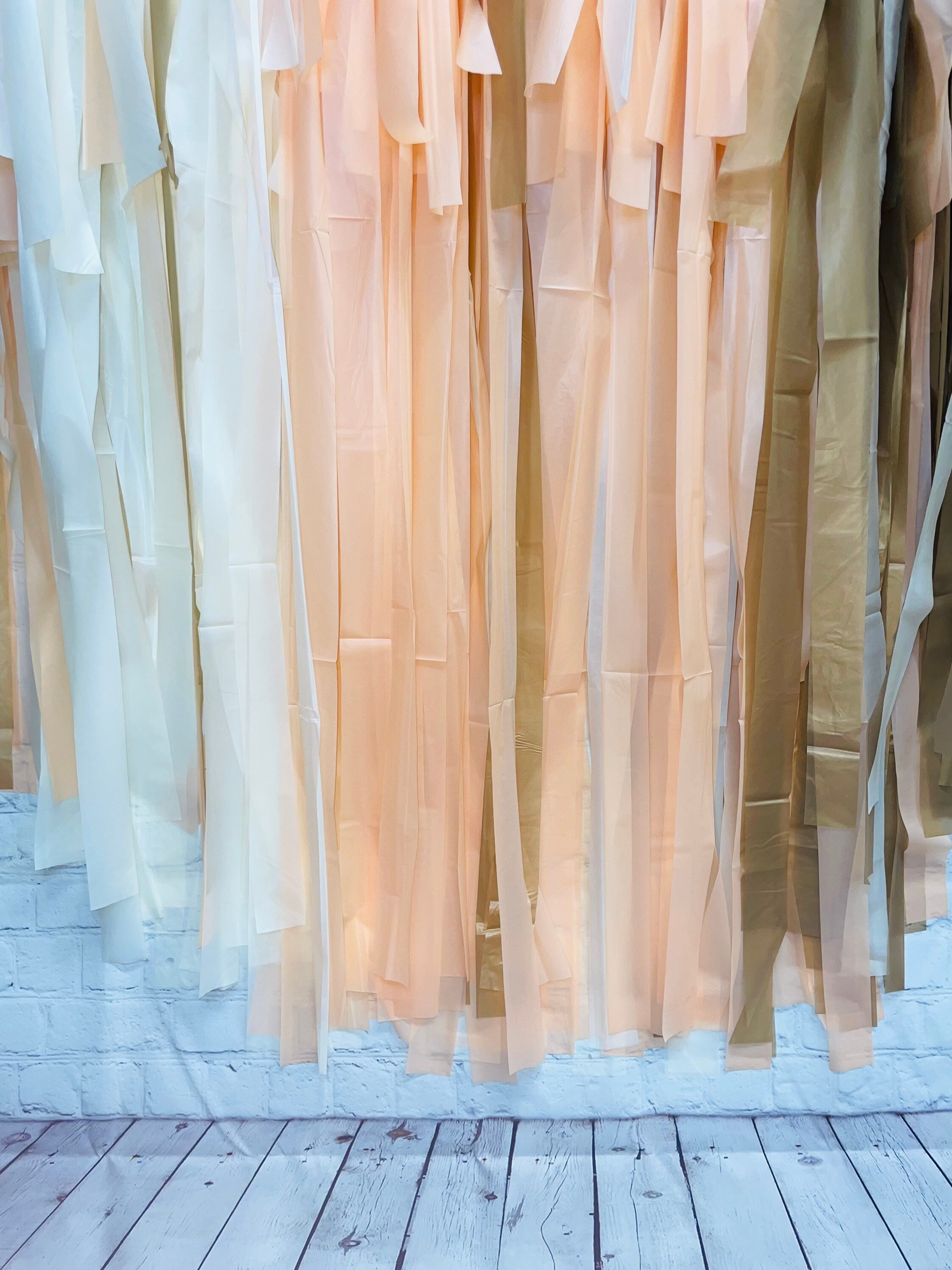 Neutral Backdrop Muted Backdrop Plastic Tablecloth Fringe - Etsy