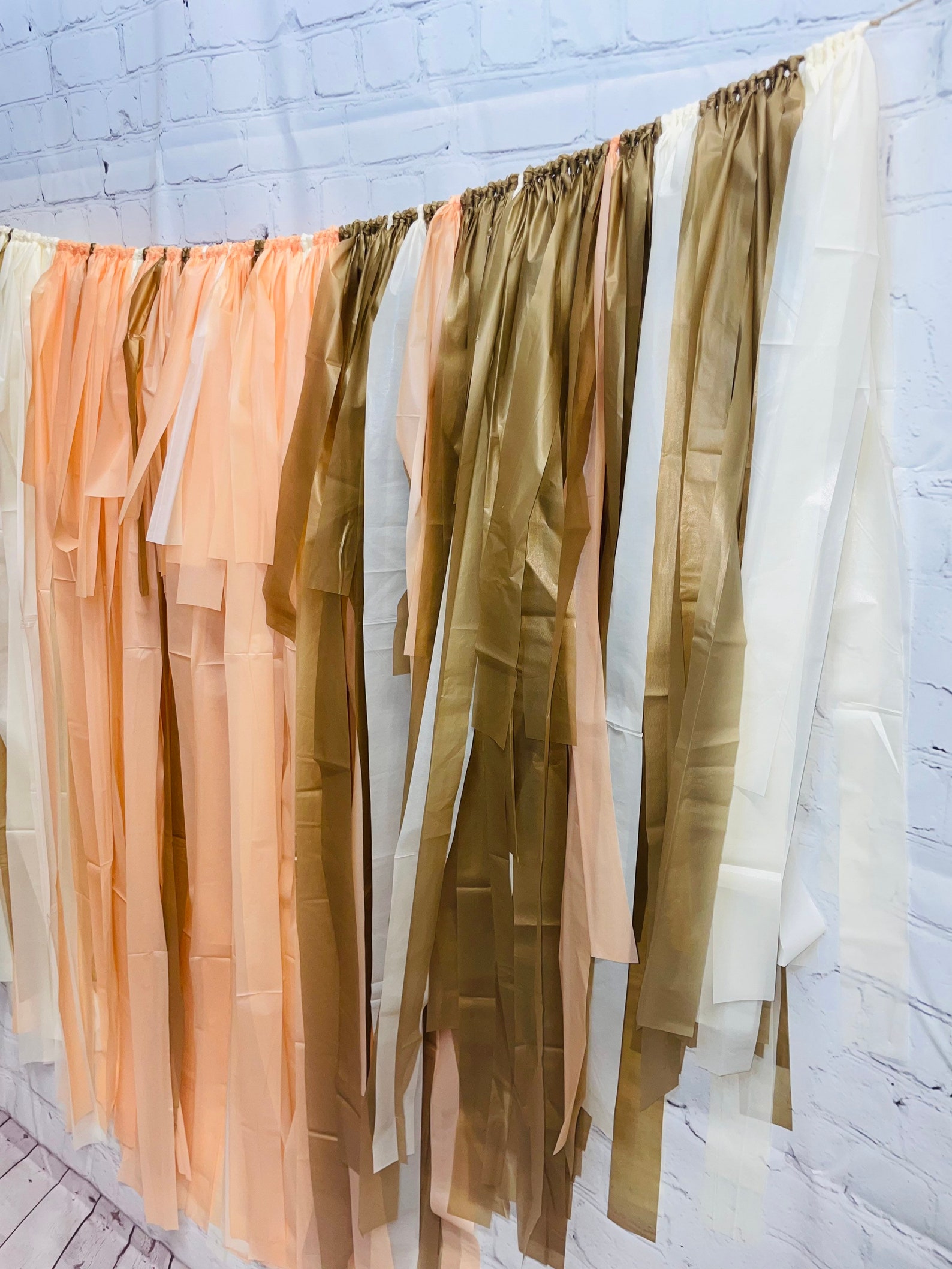 Neutral Backdrop Muted Backdrop Plastic Tablecloth Fringe - Etsy