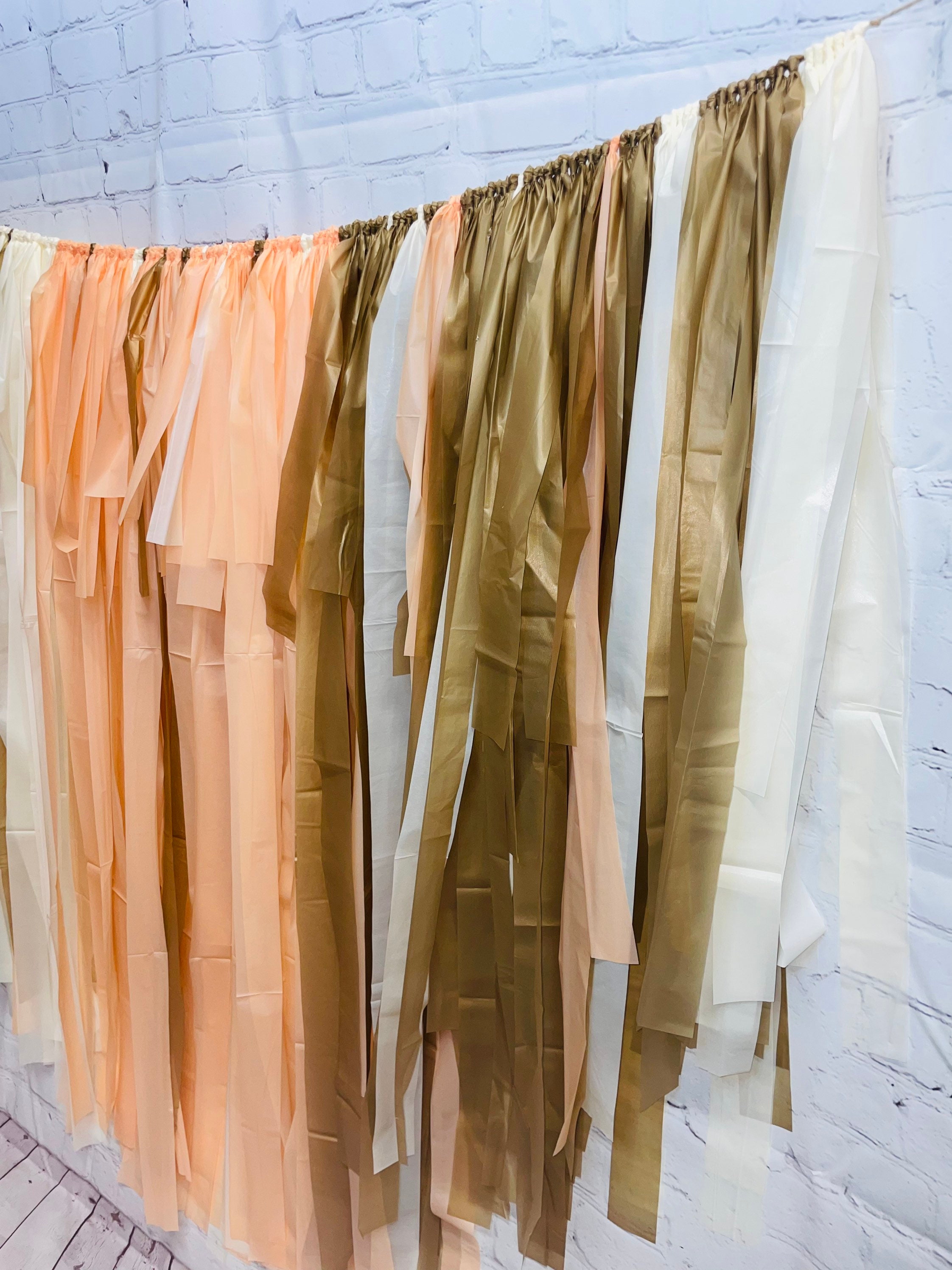 Neutral Backdrop Muted Backdrop Plastic Tablecloth Fringe - Etsy