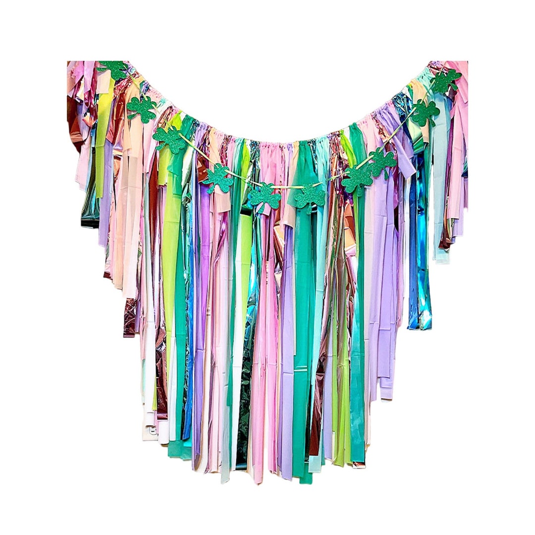 St Patrick’s Day Party Fringe, Girly St Pats Day, Plastic Tablecloth ...