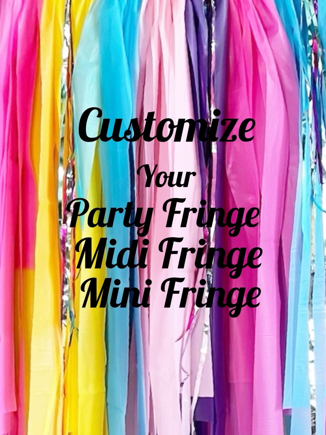 CUSTOMIZE Your Fringe Backdrops, Mini Fringe, Midi Fringe, Plastic ...