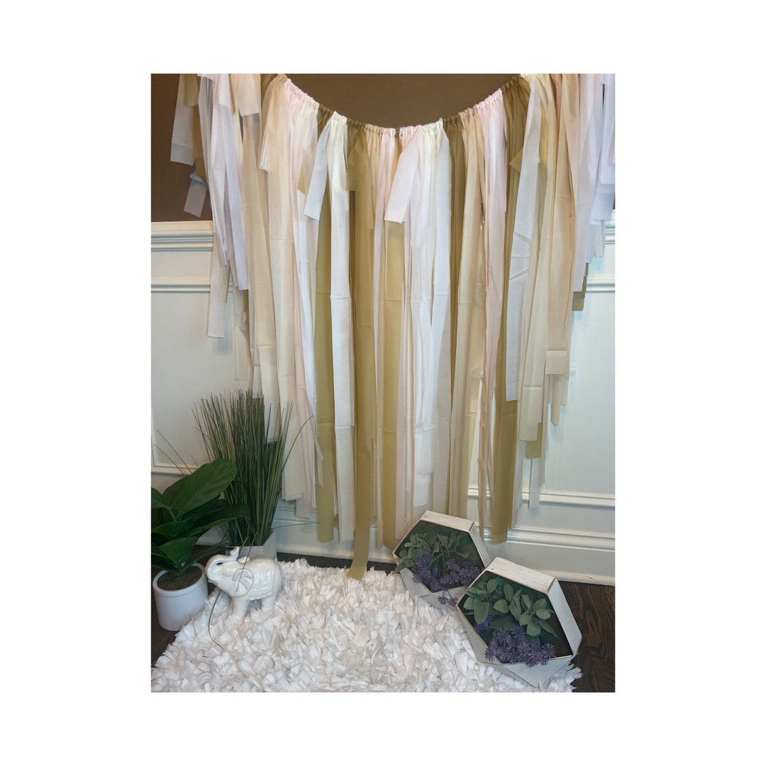 BOHO Fringe Backdrop, Muted Fringe, Plastic Tablecloth, Streamer ...