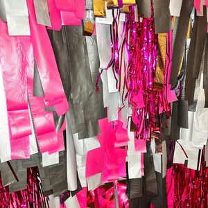 NYE Backdrop, Photo Backdrop, Streamers, Wall Backdrop, Plastic Fencing ...