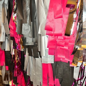 NYE Backdrop, Photo Backdrop, Streamers, Wall Backdrop, Plastic Fencing ...