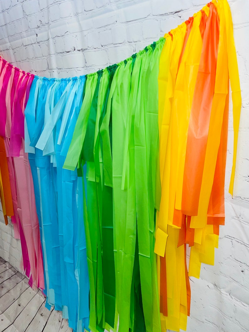 Fiesta Backdrop Streamer Backdrop Plastic Tablecloth | Etsy