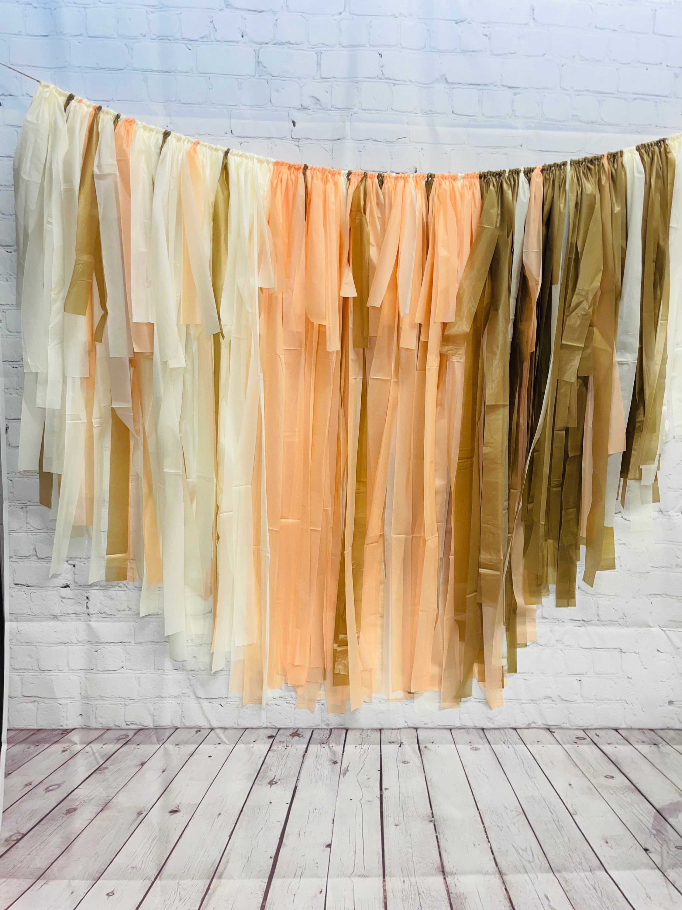 Neutral Backdrop Muted Backdrop Plastic Tablecloth Fringe - Etsy