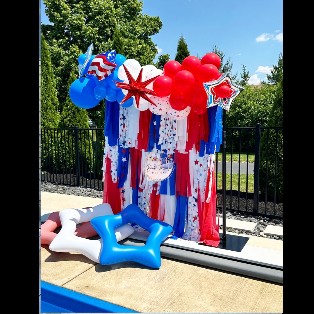 Fourth of July Backdrop, Memorial Day, Stars and Stripes, Birthday ...