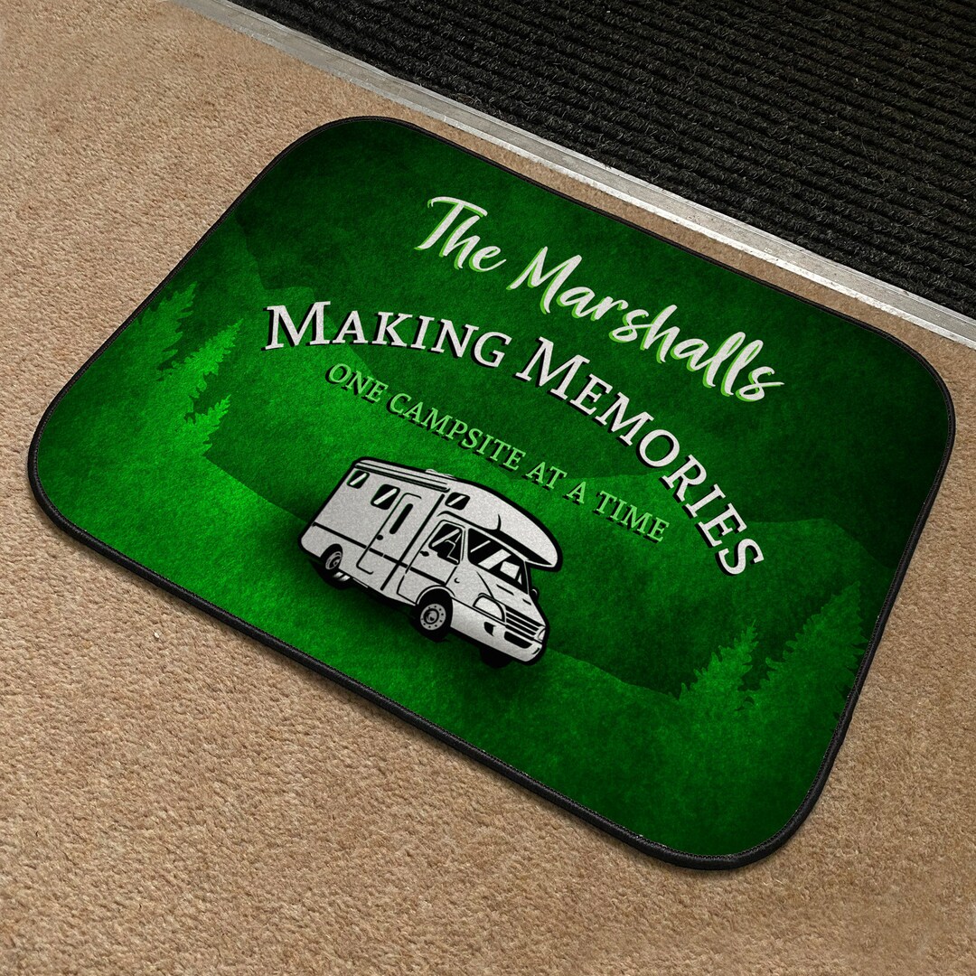 Personalised Campervan Motorhome Mat Making Memories, Mobile RV Door ...