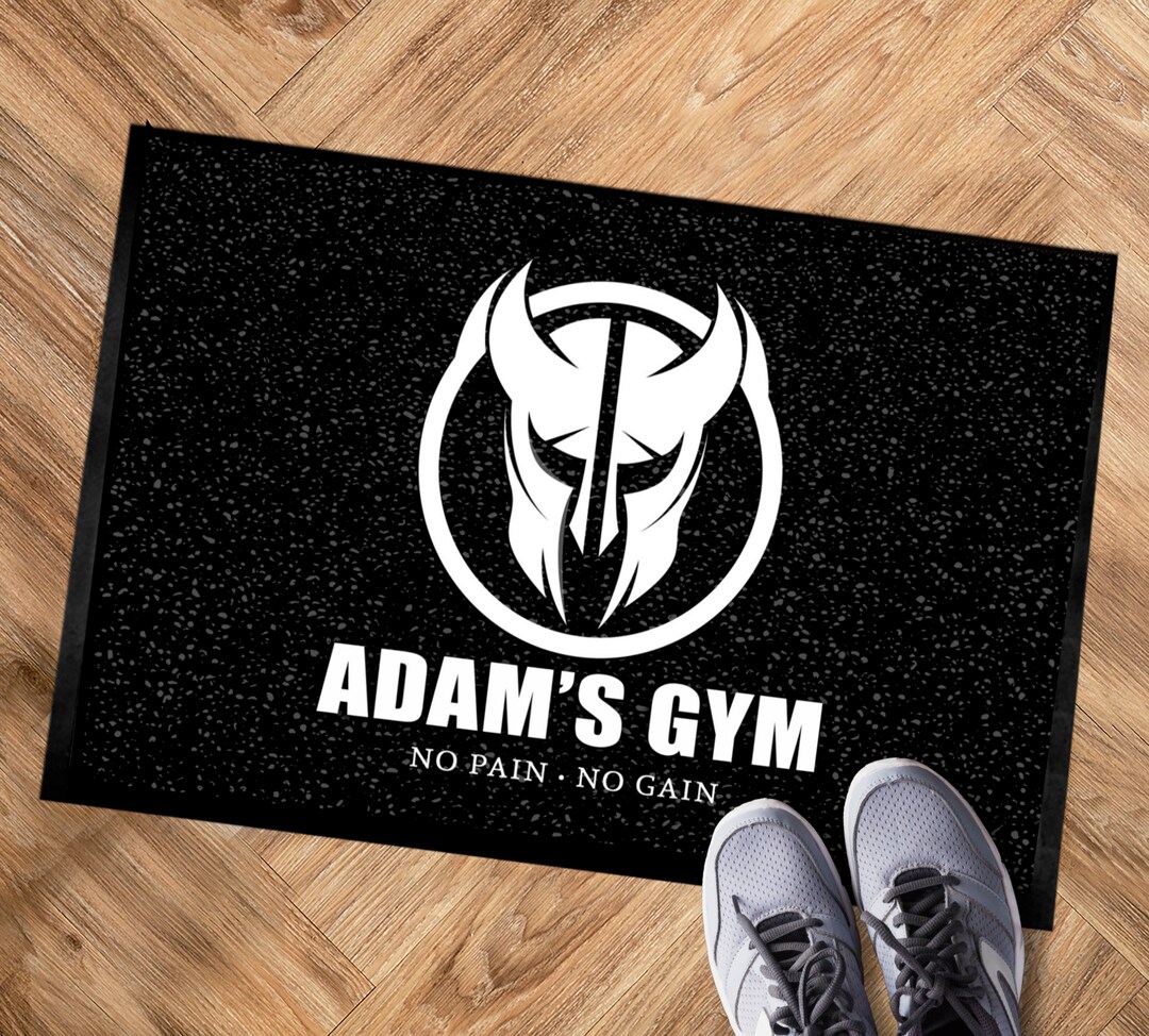 Personalised Gym Door Mat, Non Slip Base Mat, Home Gym Spartan Mat - Etsy