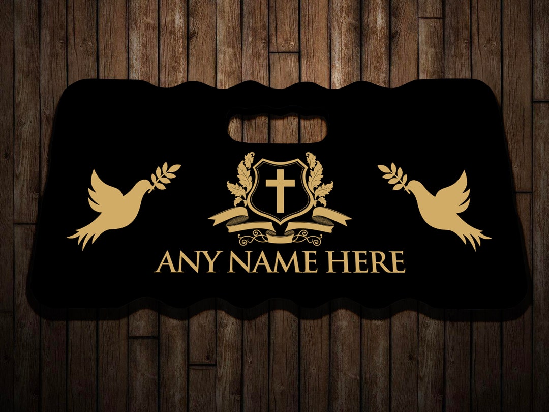 Personalised Church Kneeling Pad - Gold Dove Text Foam Pad 40 X 20cm ...