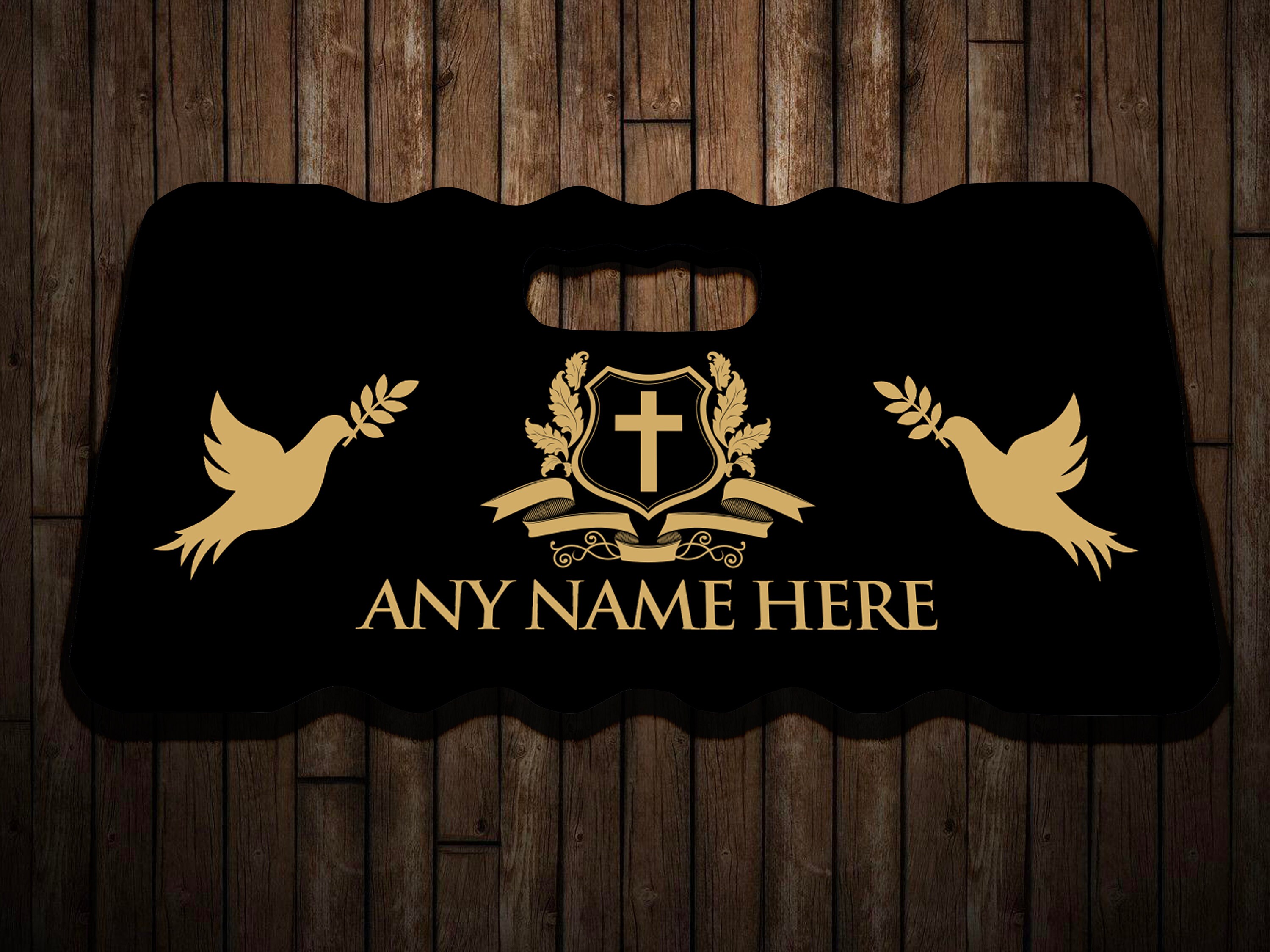 Personalised Church Kneeling Pad Gold Dove Text Foam Pad 40 X 20cm ...