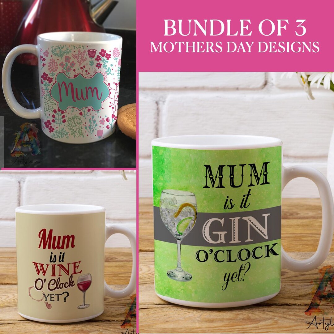 Mother's Day Mug Designs | Mug Wrap Design | Digital Pdf Files | Mum ...