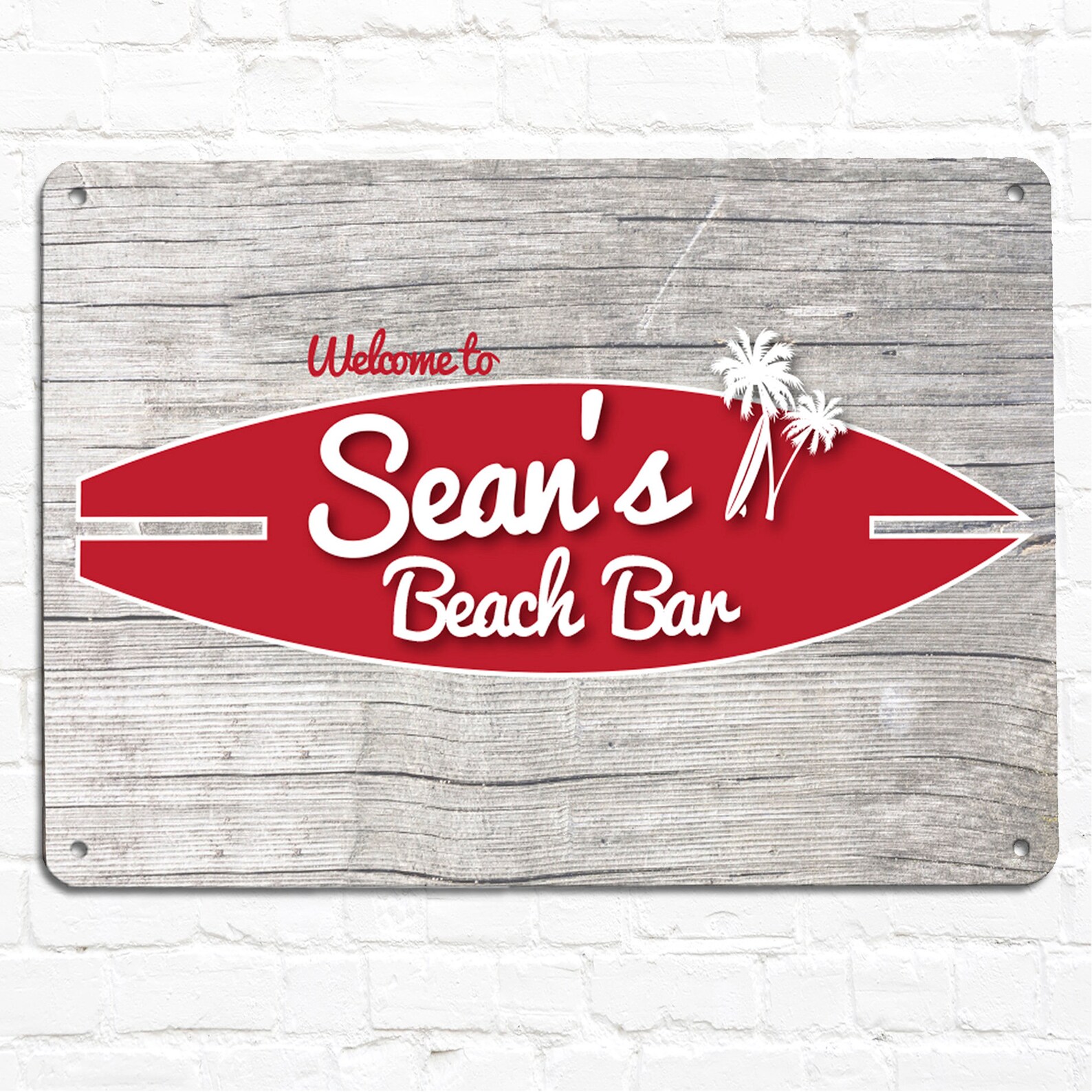Personalised Beach Bar Sign Metal A4 Sign for Beach Bar - Etsy UK