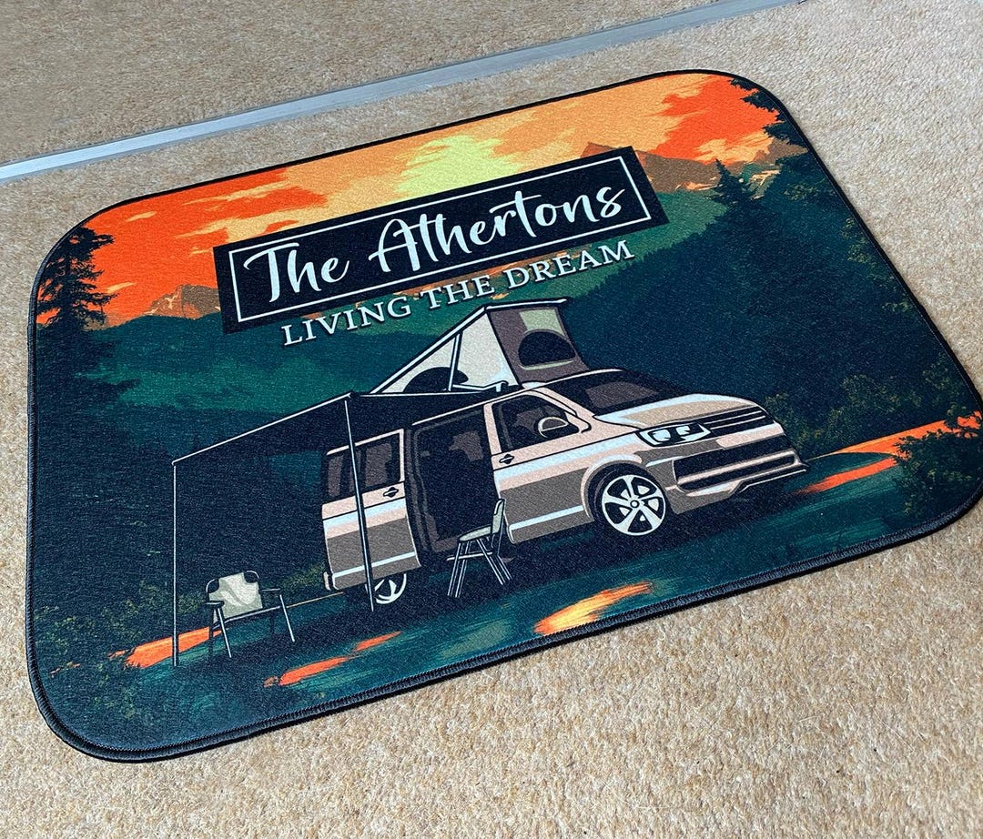Personalised Pop-top Campervan Door Mat - Indoor Motorhome Accessories ...