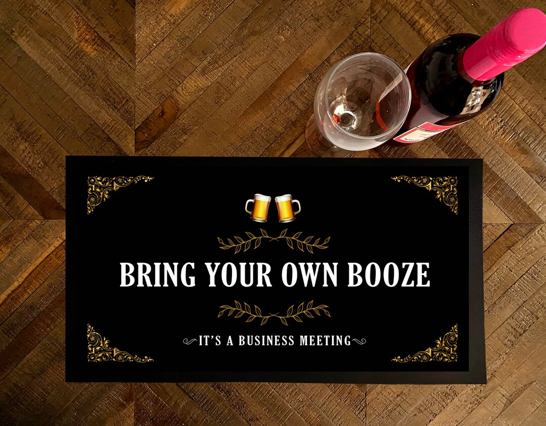 Bar Runner Bring Your Own Booze Business Meeting, Beer Bar Mat - Etsy