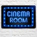 Cinema Room Sign Printed Home Cinema Movie Room A4 Metal Sign, Red ...