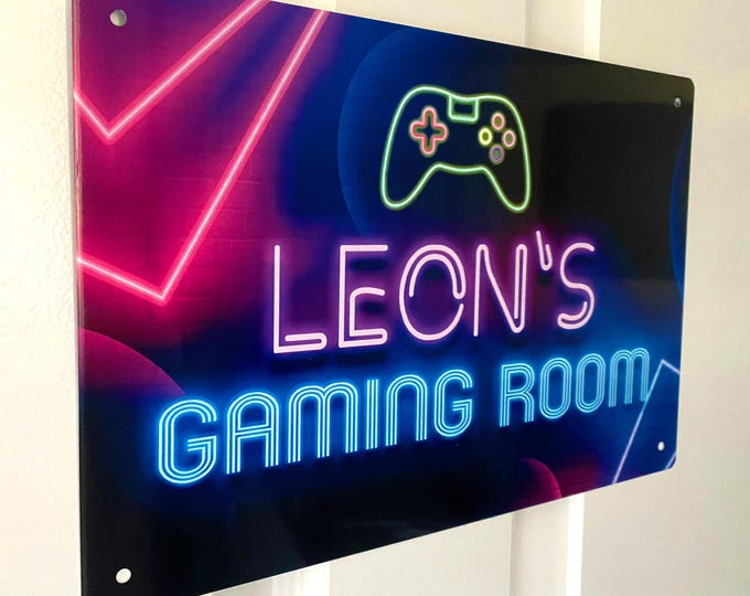 3d Wooden Gamer Bedroom Wall / Door Decor Sign Plaque Gaming - Etsy