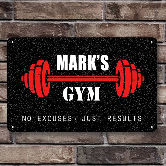 Personalised Gym Sign Home Gym A4 Metal Sign | Etsy UK