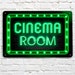 Cinema Room Sign Printed Home Cinema Movie Room A4 Metal Sign, Red ...