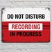 Recording Studio Sign - Recording in Progress A4 Metal Sign - Etsy