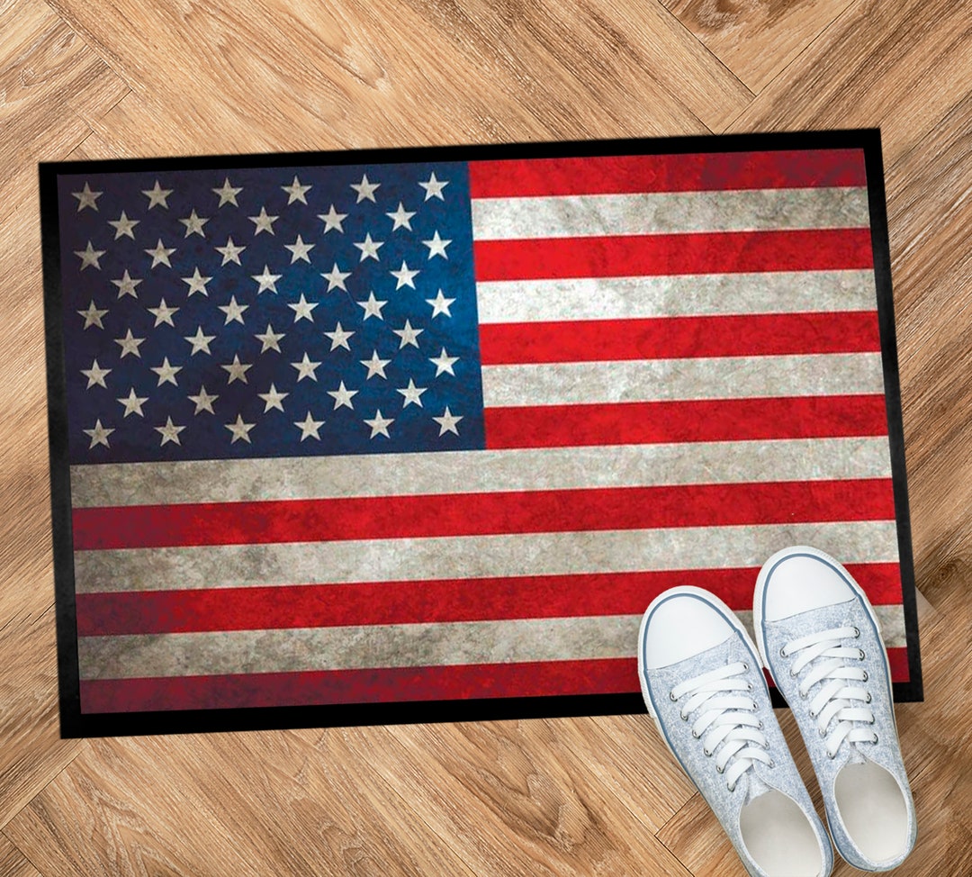 American Flag Door Mat- Stars and Stripes USA Flag Door Mat - Etsy