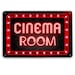 Cinema Room Sign Printed Home Cinema Movie Room A4 Metal Sign, Red ...