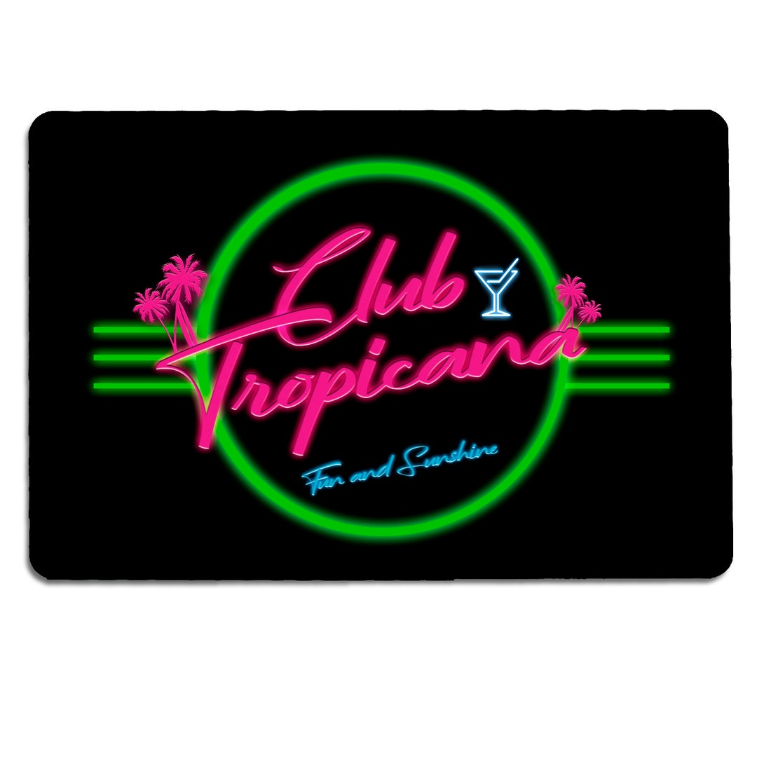 Club Tropicana Bar Sign - Printed OG Metal Sign A4 Home Bar Cocktail ...