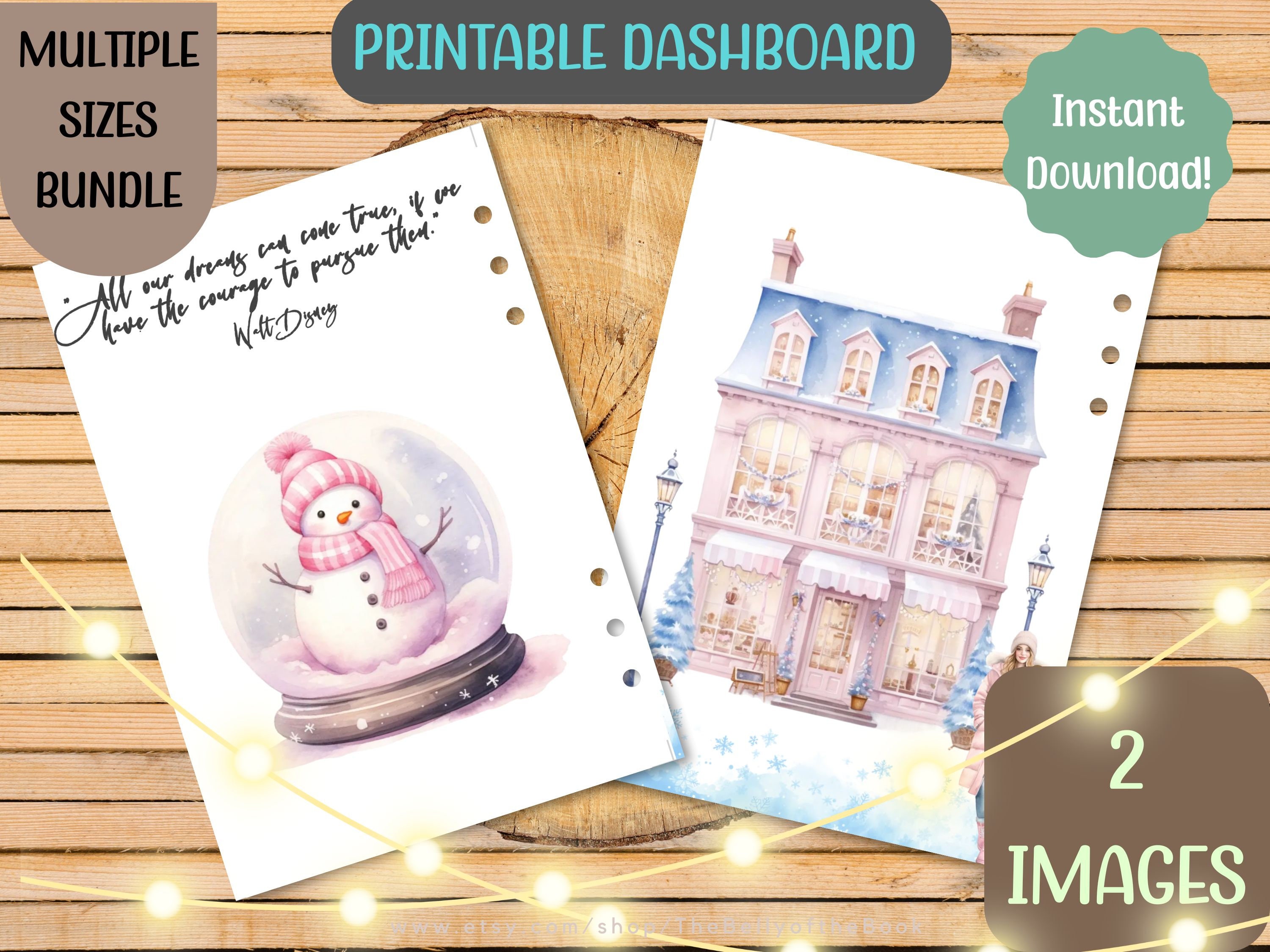 Winter Wonderland Dashboard Planner Printable Bundle - Instant Download ...
