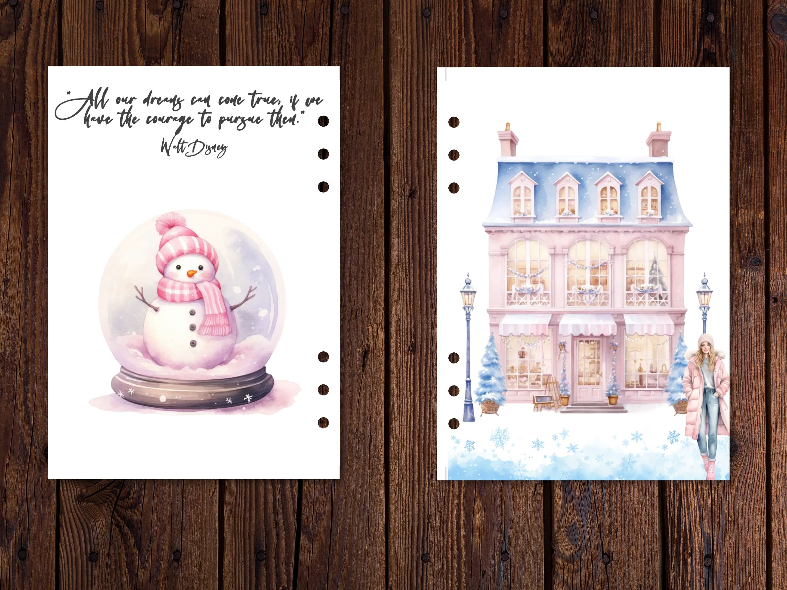 Winter Wonderland Dashboard Planner Printable Bundle - Instant Download ...