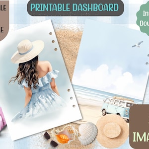 Coastal Seaside Escape Printable Planner Dashboard Bundle - Summer Fun ...