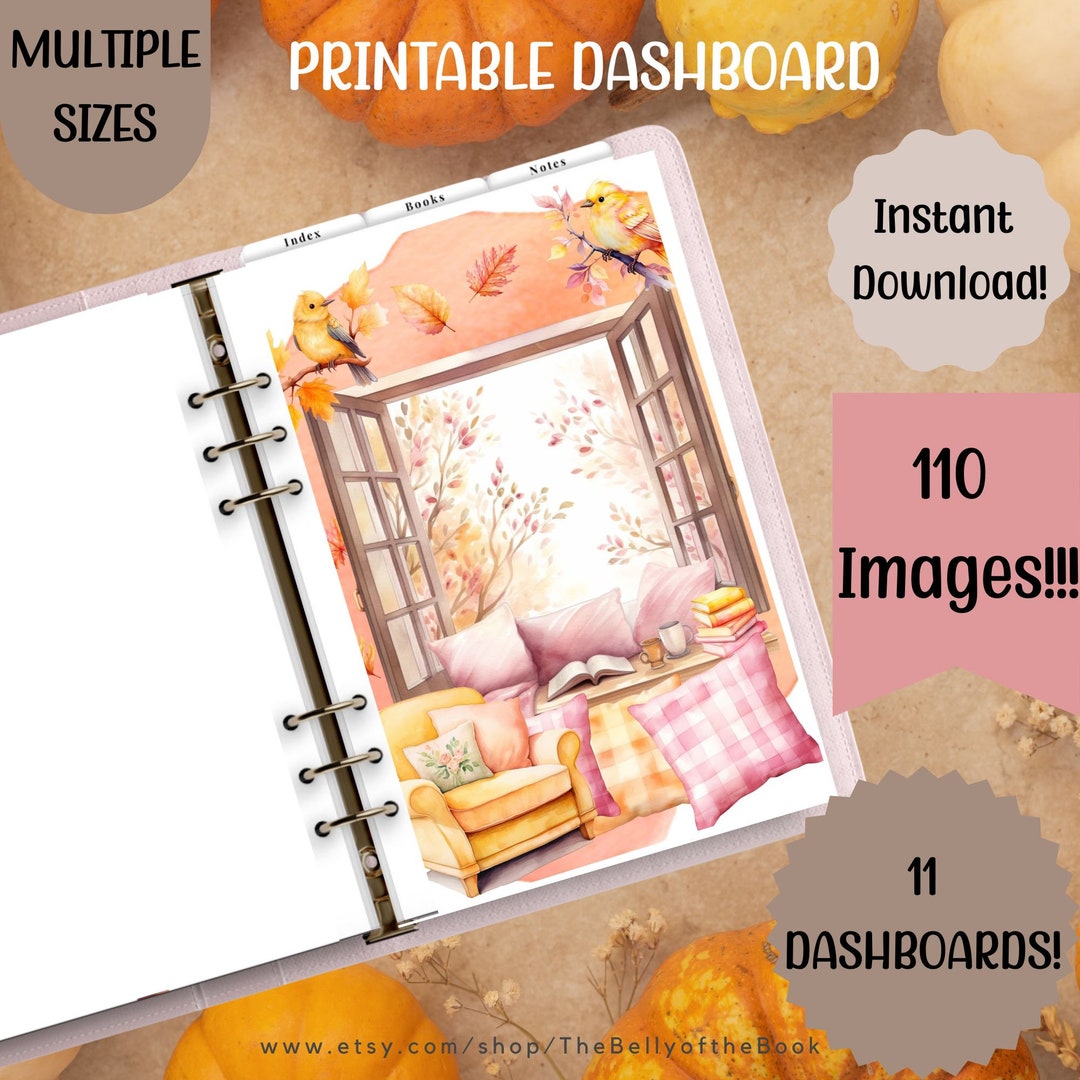 Fall Scene Planner Dashboard: Autumn Printable (digital Download) - Etsy