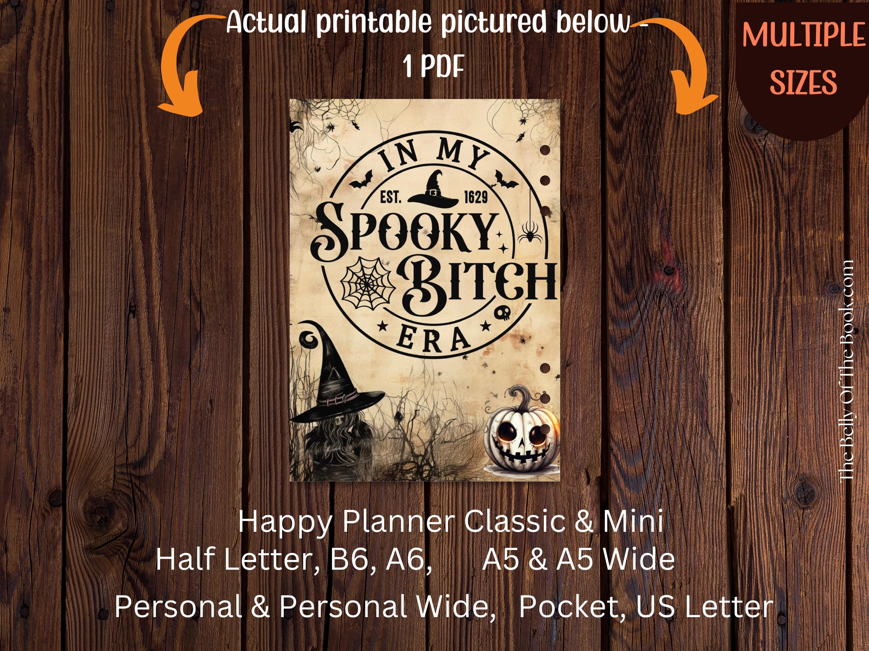 Halloween Printable Planner Dashboard - Instant Download - Spooky Bitch ...