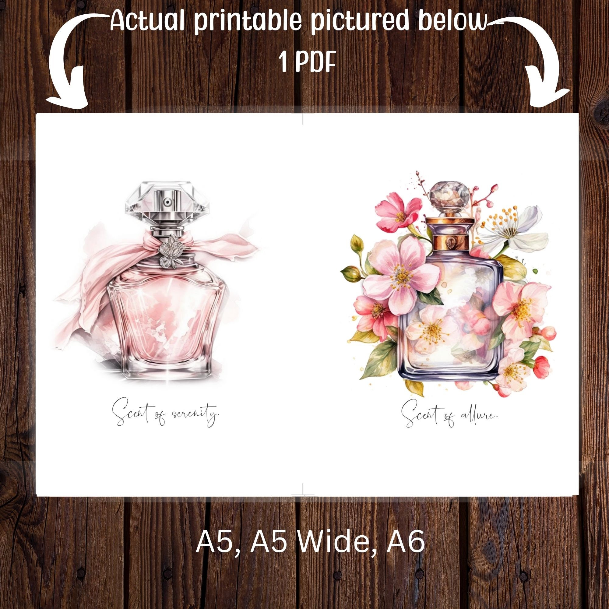 Printable Perfume Bottles A5 Planner Dashboard Set Stay Organized and ...