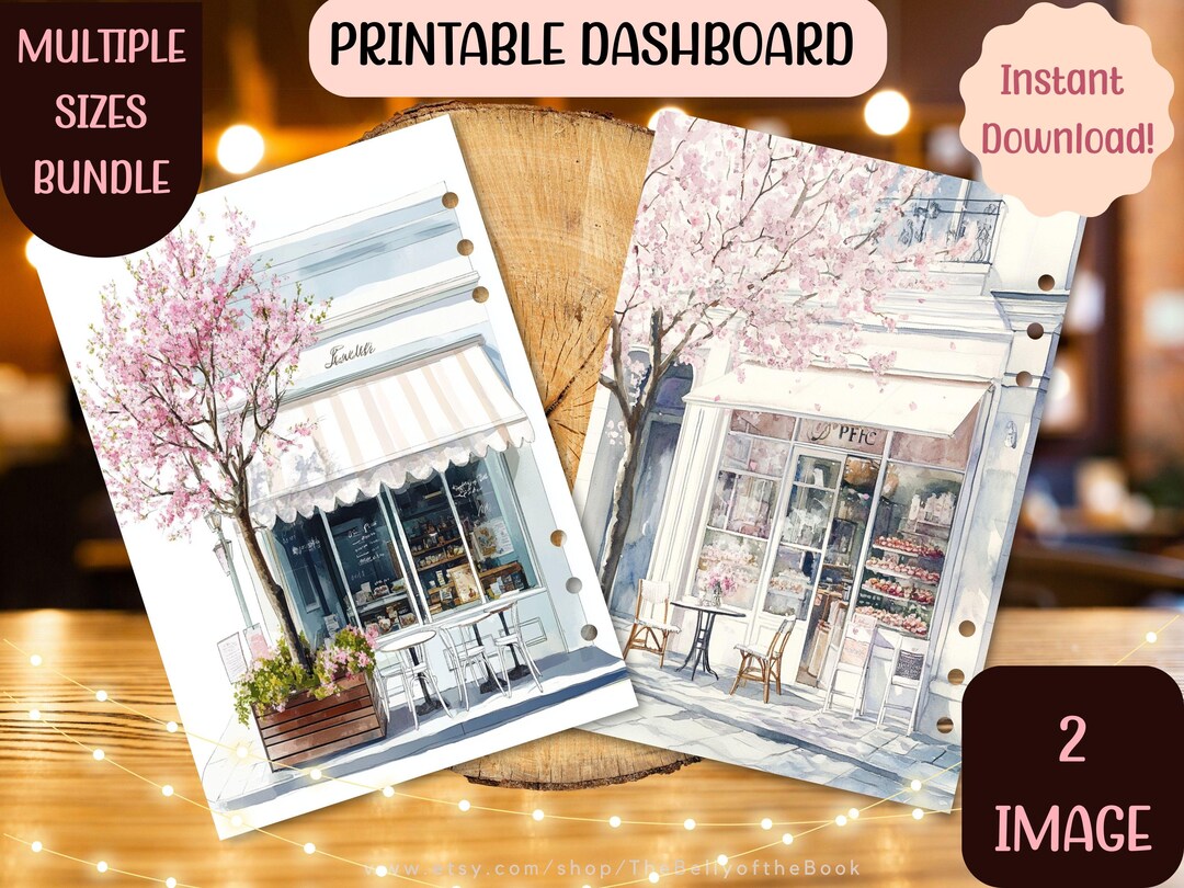 Printable Cozy Cafe Planner Dashboard - Bundle Pack, Various Sizes - Etsy