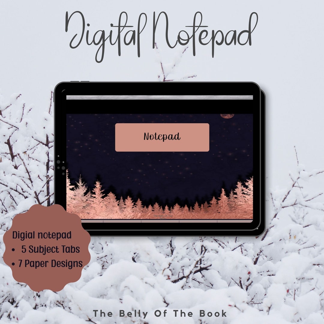 Digital Notepad,, Goodnotes Notepad, Landscape Notepad for Notability ...