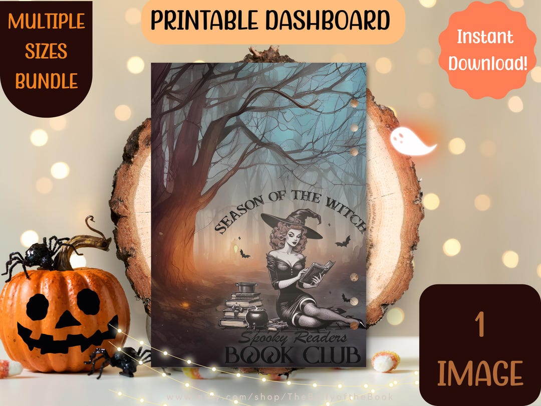 Halloween Printable Planner Dashboard - Instant Download - Reading ...