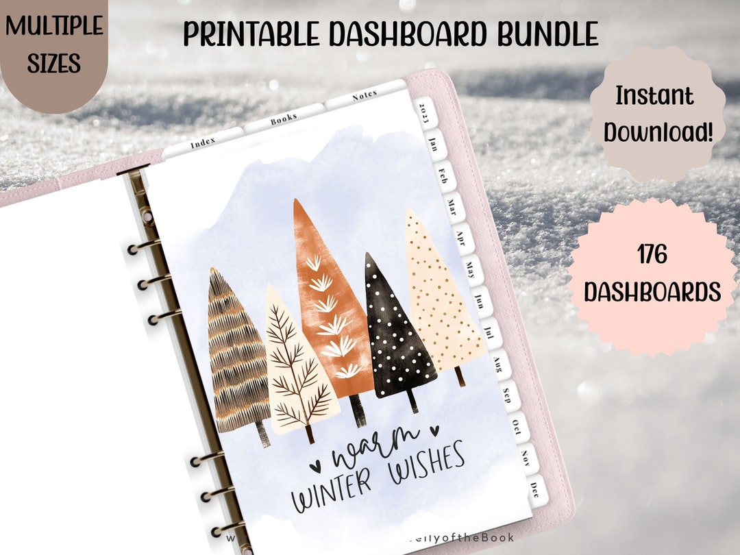 Festive Christmas Tree Dashboard Planner Accessory - Printable Bundle ...
