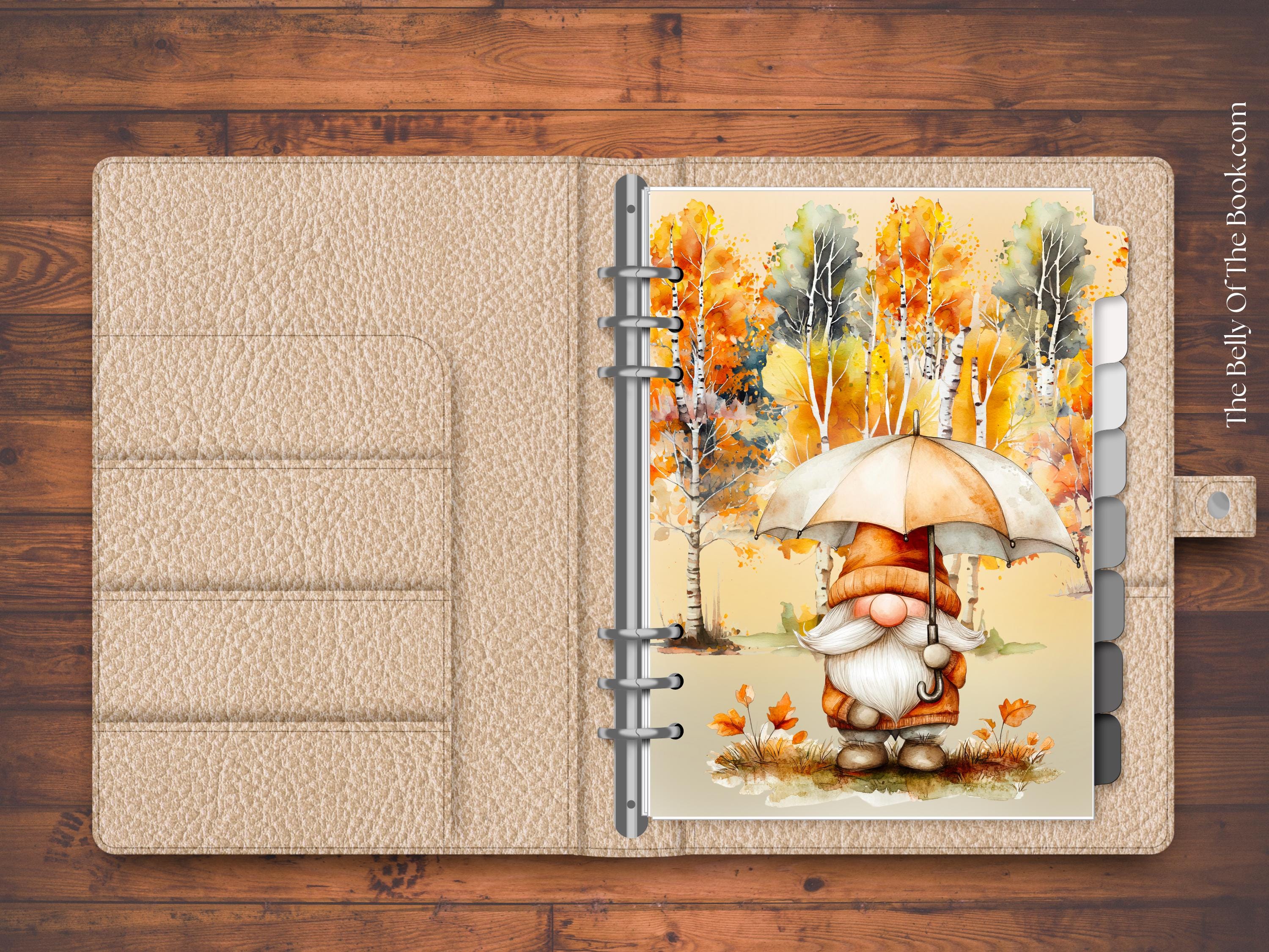 Autumn Gnome Printable Planner Dashboard - Instant Download - Multiple ...