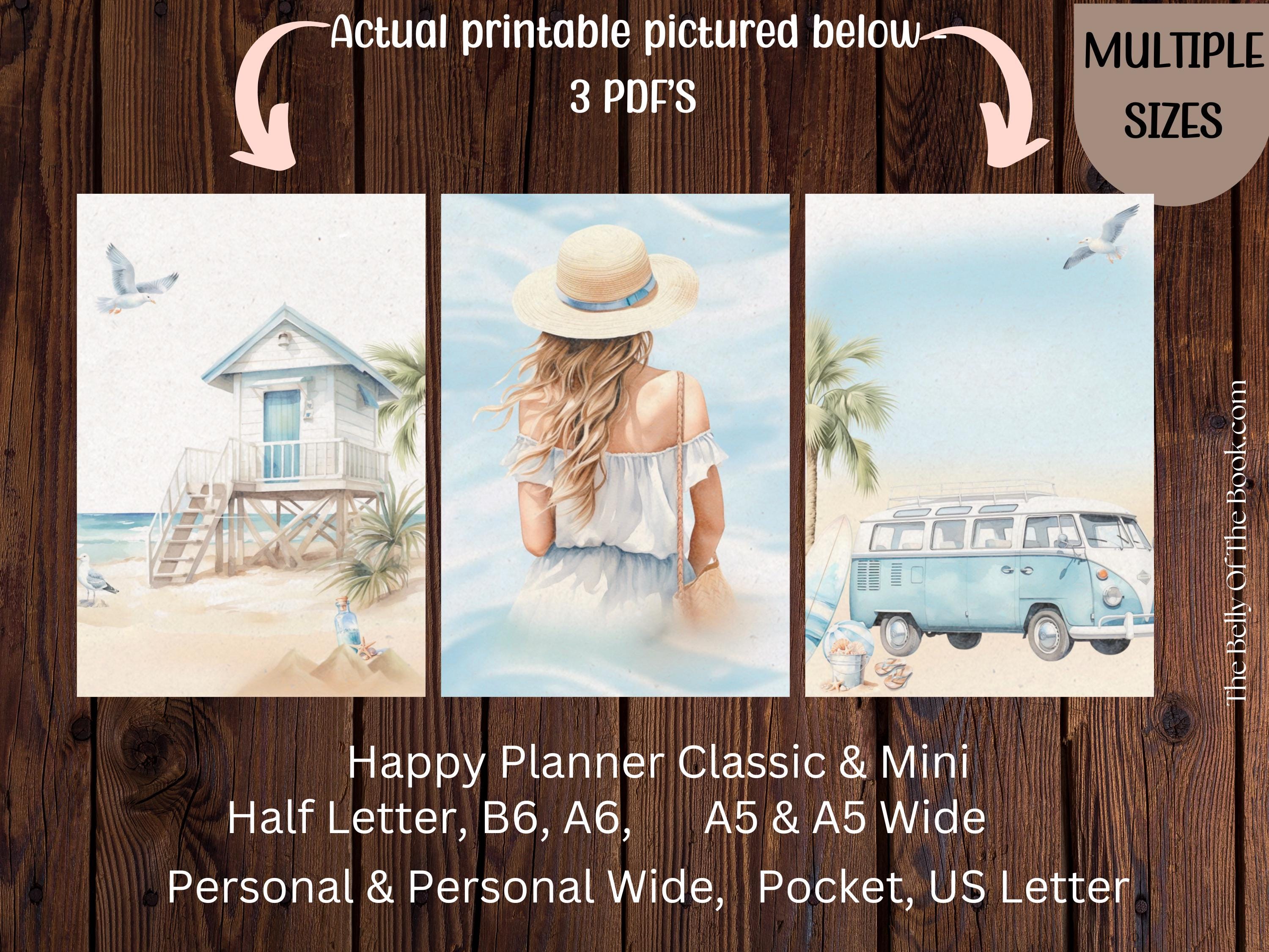 Seaside Escape Printable Planner Dashboard Bundle - Summer Fun Beach ...