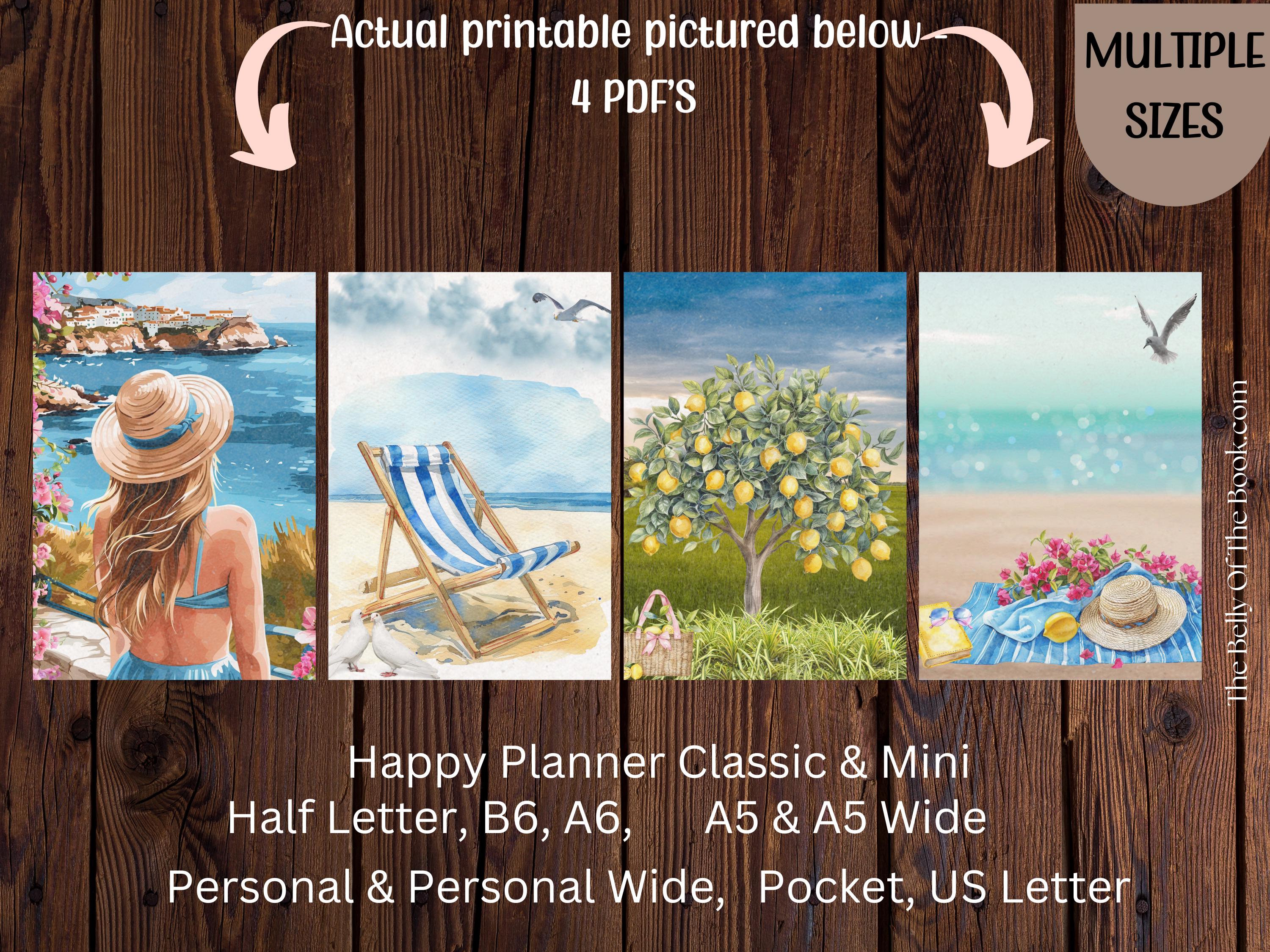 Seaside Escape Printable Planner Dashboard Bundle - Summer Fun Beach ...